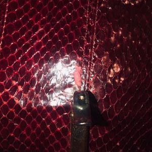 Vintage | Bags | Vintage Blood Red Snake Skin Clutch | Poshmark